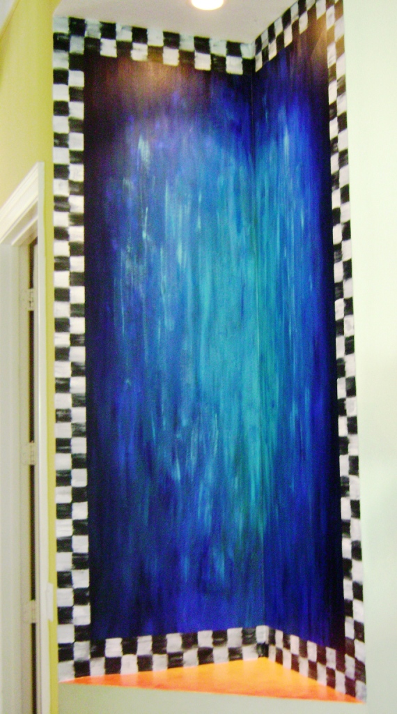 bold-blue-niche-art-mural – Art By Beata – San Diego Muralist